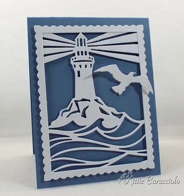 Die Cut Lighthouse Frame and Impression Obsession Sale - Kittie Kraft