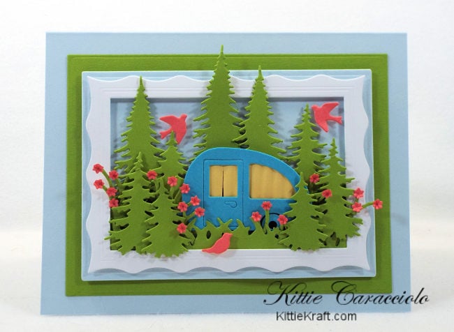 Outdoor Camping Scene Card - Kittie Kraft