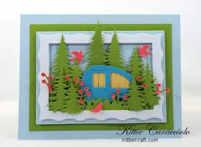Outdoor Camping Scene Card - Kittie Kraft