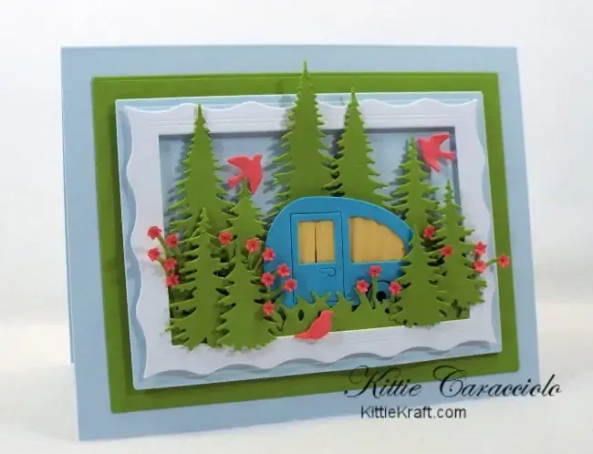 Outdoor Camping Scene Card - Kittie Kraft