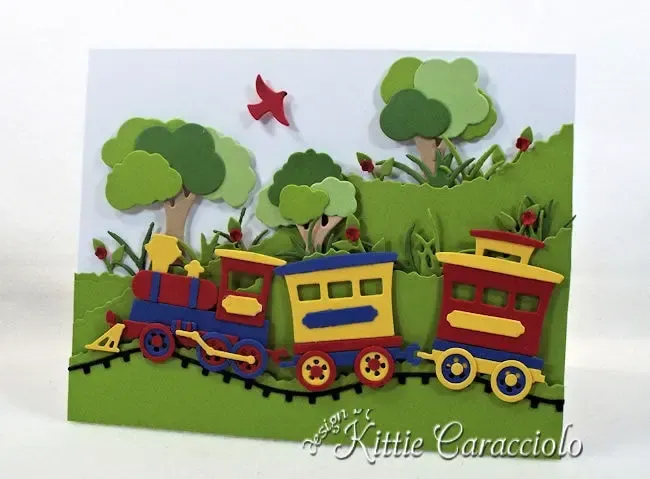 Die Cut Train Scene - Kittie Kraft