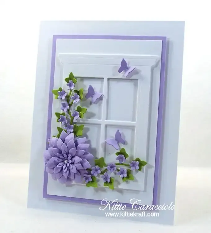 Floral Window Card - Kittie Kraft