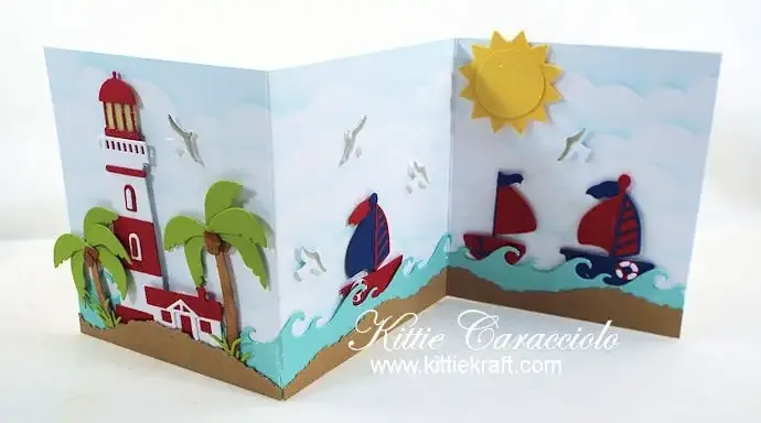 Tri Fold Lighthouse Card and Rubbernecker Memorial Day Sale - Kittie Kraft