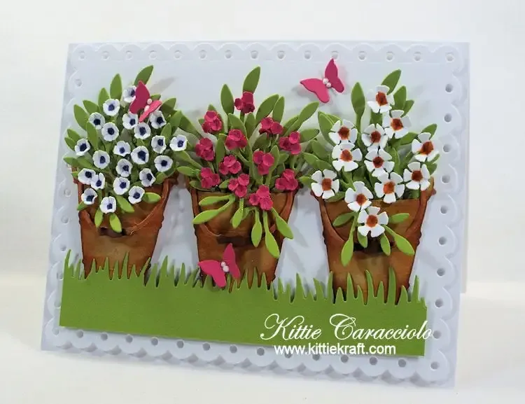 Buckets of Flowers - Kittie Kraft