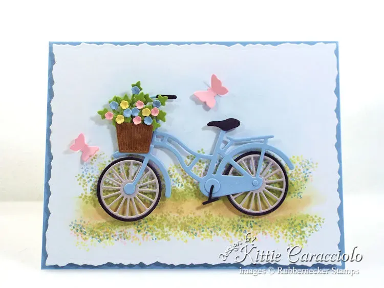 Clean and Simple Bicycle Card - Kittie Kraft