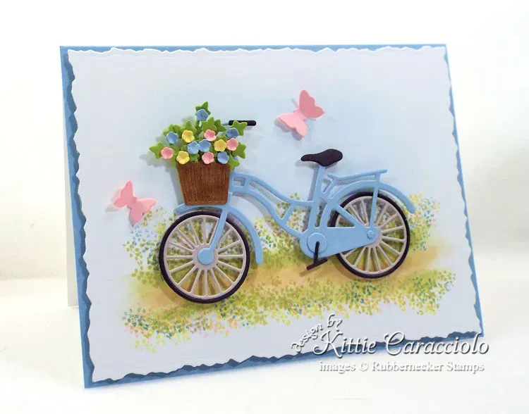 Clean and Simple Bicycle Card - Kittie Kraft