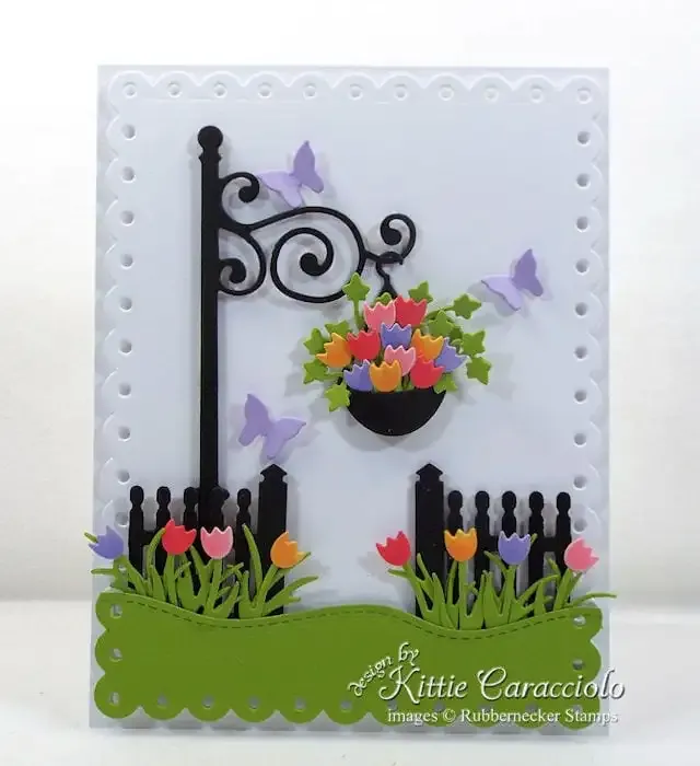 Lamp Post and Fence Card - Kittie Kraft