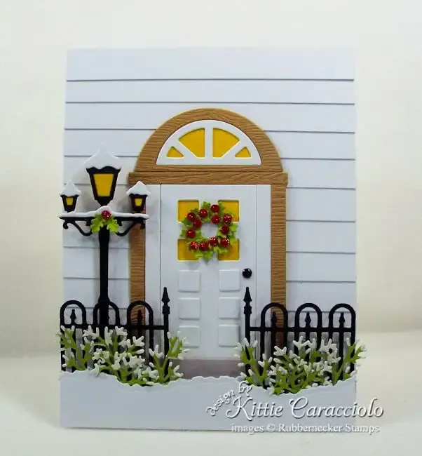 Christmas Front Door Card - Kittie Kraft