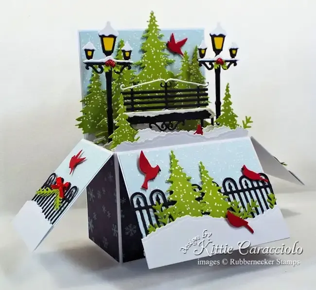 Holiday Pop Up Box Card - Kittie Kraft
