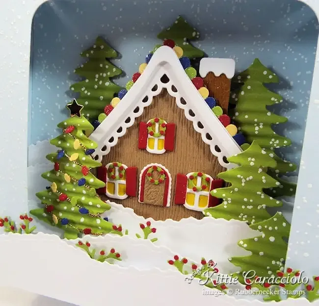 Gingerbread House Shadow Box Card - Kittie Kraft