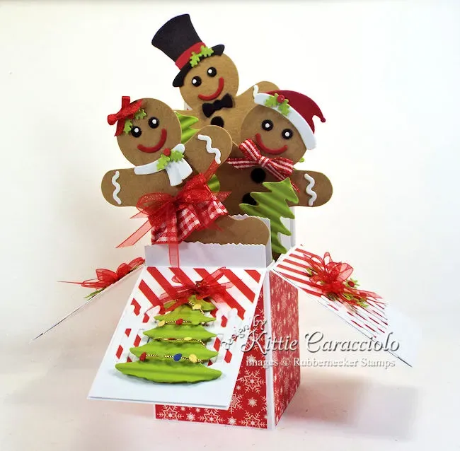 Christmas Pop Up Box Card - Kittie Kraft