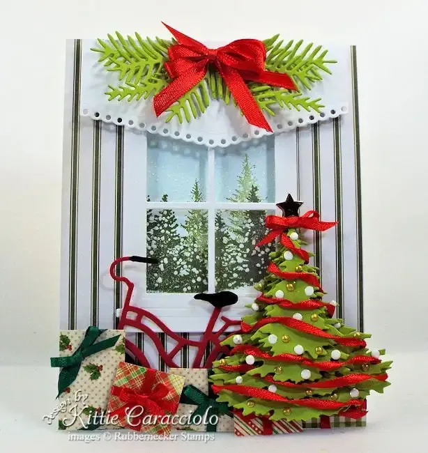 Christmas Tree Card - Kittie Kraft