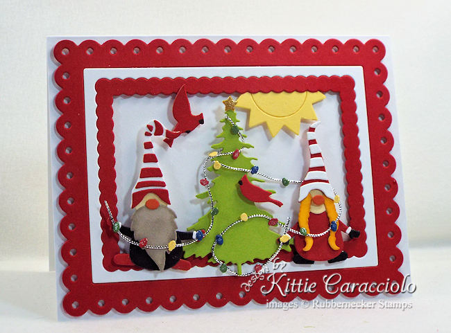 Gnome Christmas Card - Kittie Kraft