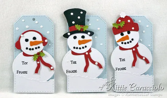 Snowman Christmas Tag Set - Kittie Kraft