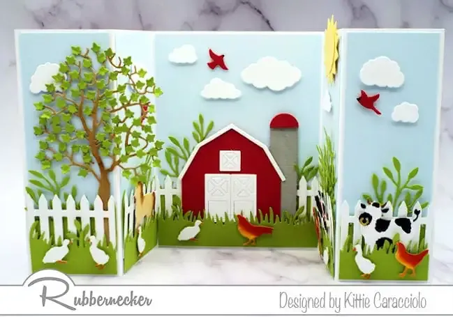 A Super Cute Farm Scene Card! - Kittie Kraft