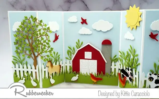 A Super Cute Farm Scene Card! - Kittie Kraft