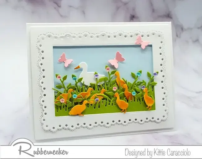 How to Make Cards with Mother Duck and Ducklings - Kittie Kraft