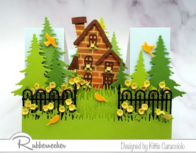 Using a Stair Step Card Template As a Base - Kittie Kraft