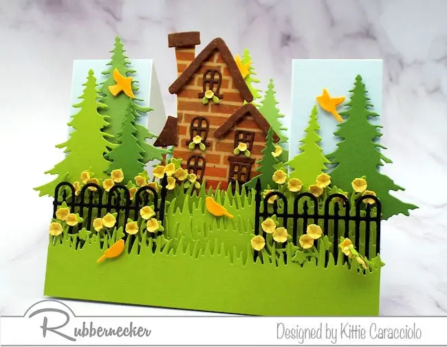 Using a Stair Step Card Template As a Base - Kittie Kraft