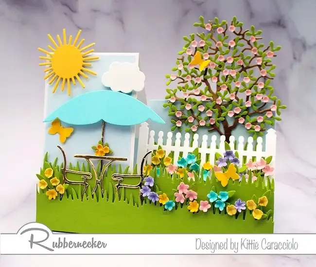 And Now A Side Step Card From A Precut Kit! - Kittie Kraft