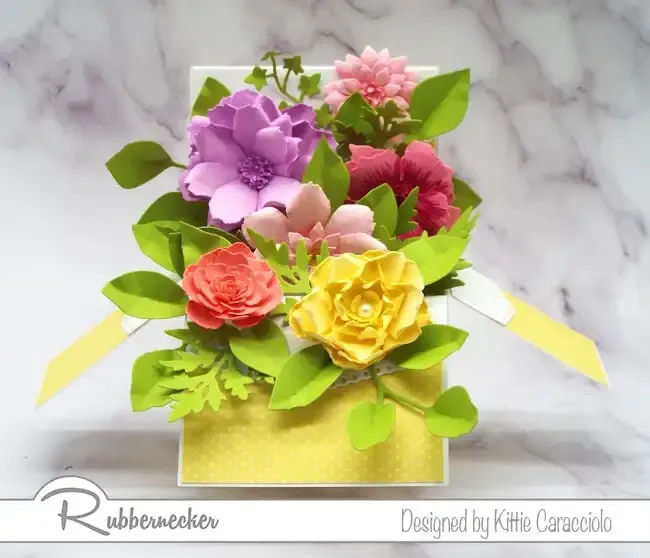 Paper Flower Pop Up Box - Kittie Kraft