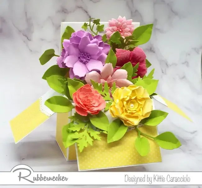 Paper Flower Pop Up Box - Kittie Kraft