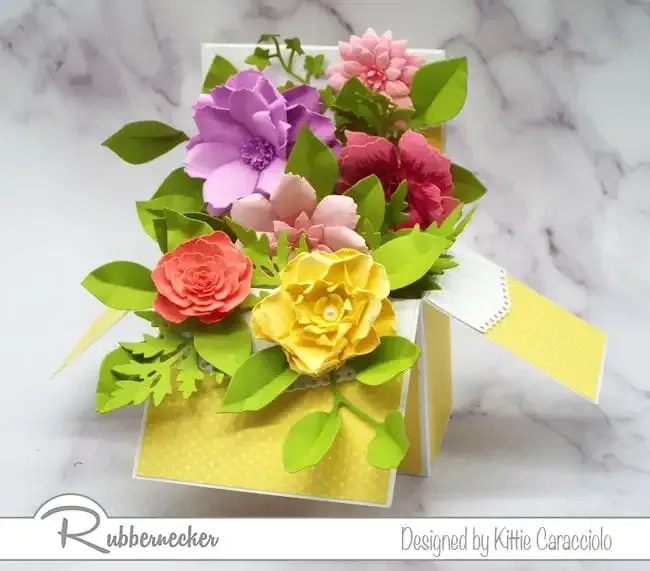 Paper Flower Pop Up Box - Kittie Kraft