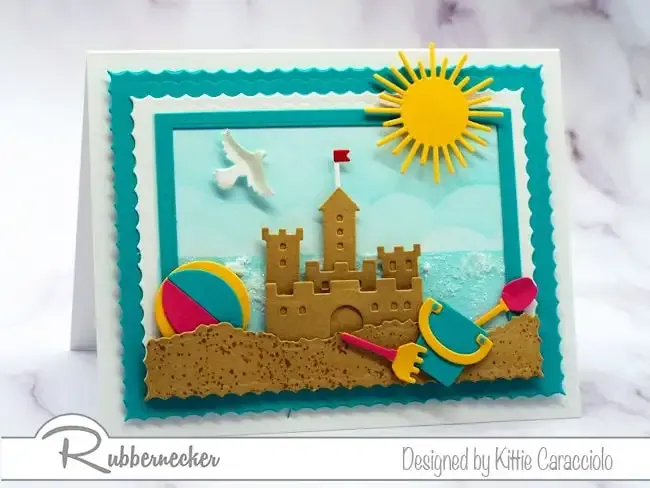 Sandcastle Beach Card - Kittie Kraft