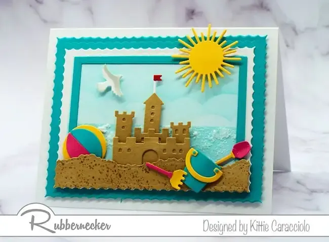 Sandcastle Beach Card - Kittie Kraft