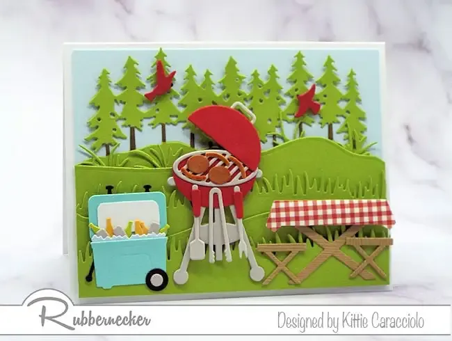 A BBQ Card for Labor Day - Kittie Kraft