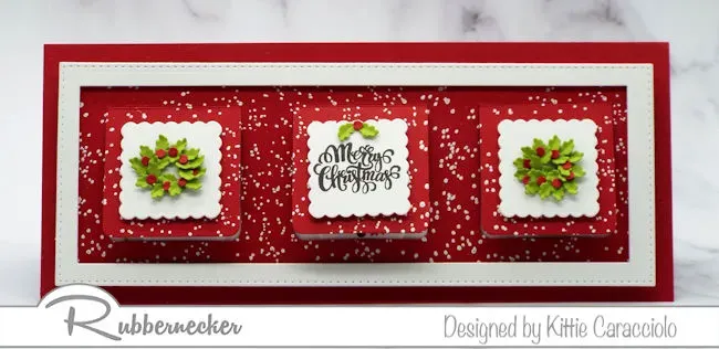 A Christmas Slimline Peek A Boo Card! - Kittie Kraft