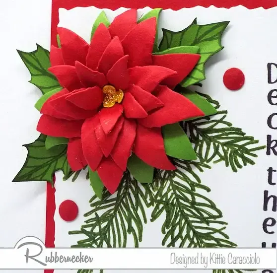 DIY Poinsettia Christmas Cards - Kittie Kraft
