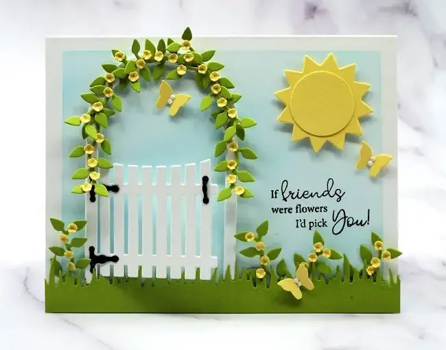 A Charming Garden Gate Card for A Friend - Kittie Kraft