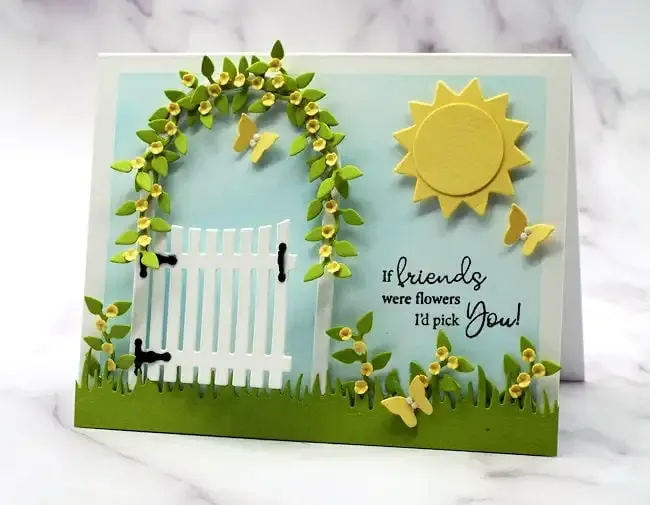 A Charming Garden Gate Card for A Friend - Kittie Kraft