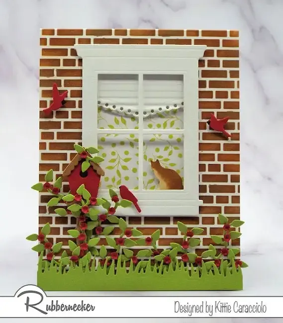 Make A Window Card With A Charming Peek Inside! - Kittie Kraft