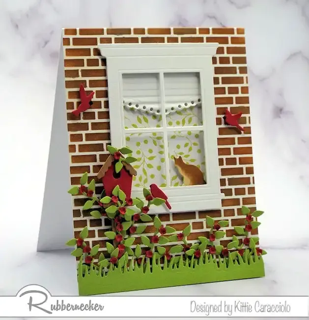Make A Window Card With A Charming Peek Inside! - Kittie Kraft