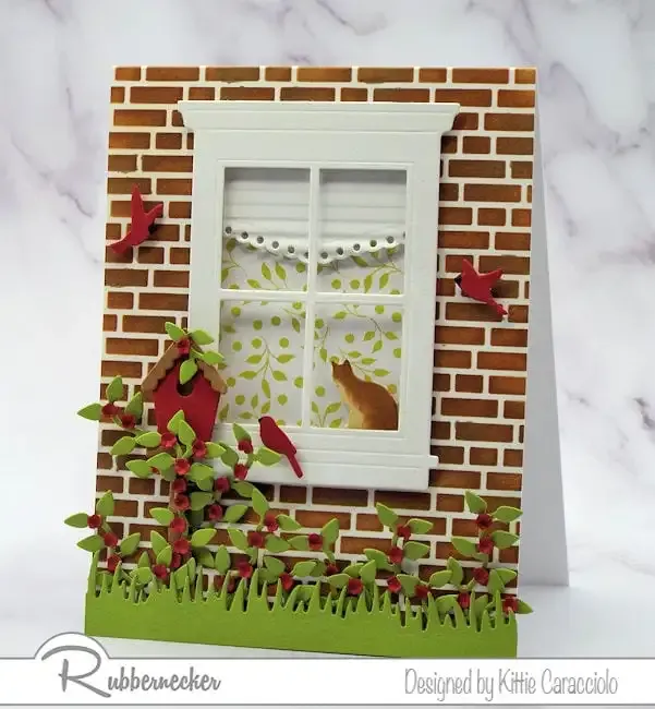Make A Window Card With A Charming Peek Inside! - Kittie Kraft