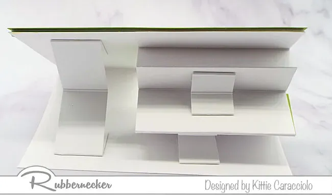 Dressing Up A Premade Stair Step Card - Kittie Kraft