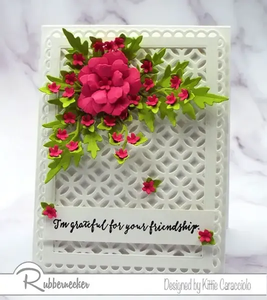 Pretty Card Background Design Using Dies - Kittie Kraft