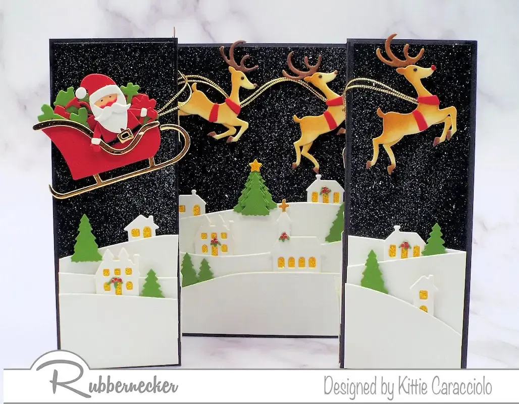 An Adorable Santa Claus Double Shutter Card - Kittie Kraft