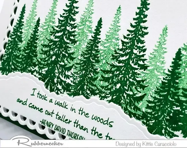 More Pretty Pine Tree Cards! - Kittie Kraft