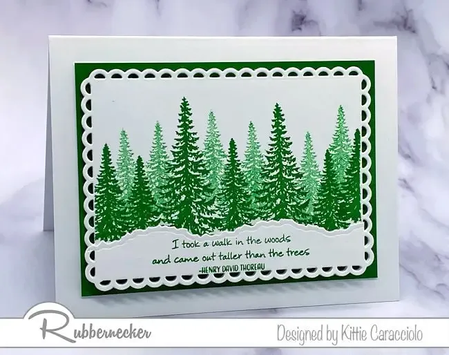 More Pretty Pine Tree Cards! - Kittie Kraft