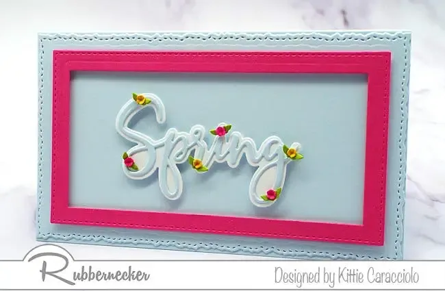 Simple Mini Slimline Handmade Spring Cards - Kittie Kraft