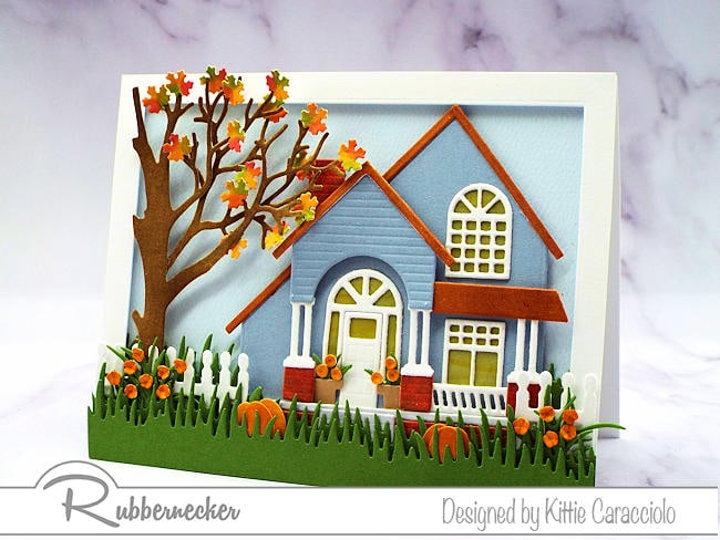 Make A Die Cut House Decorated for Fall! - Kittie Kraft