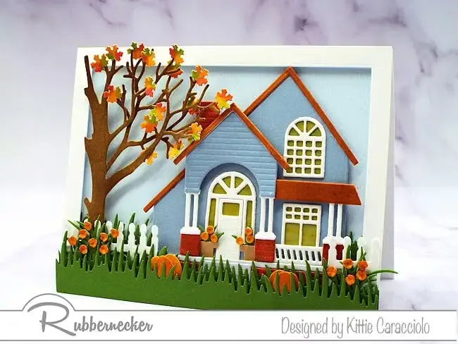 Make A Die Cut House Decorated for Fall! - Kittie Kraft