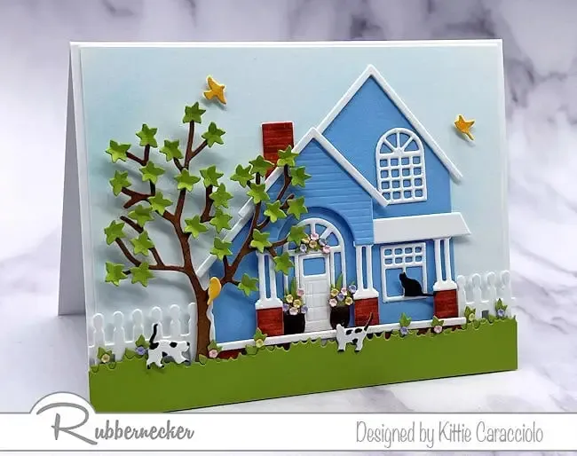 Make A Die Cut House Decorated for Fall! - Kittie Kraft