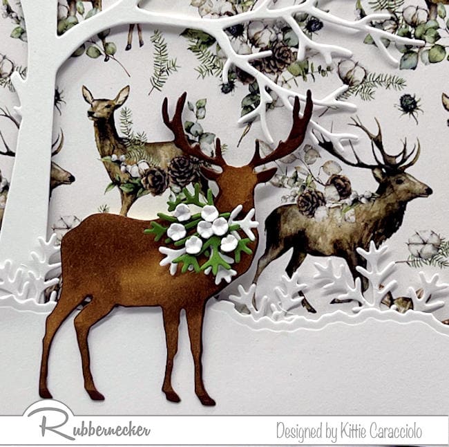 Beautiful Handmade Winter Cards With Deer - Kittie Kraft