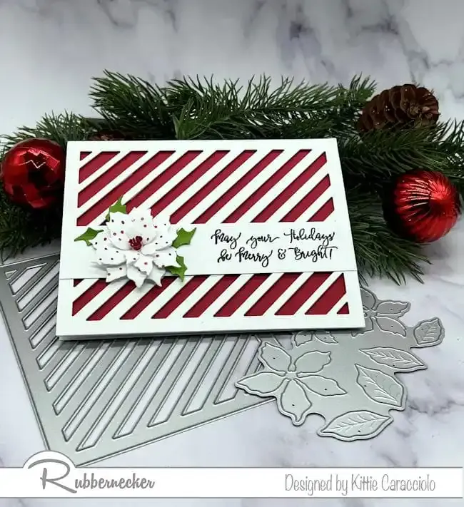 A Handmade Die Cut Poinsettia Christmas Card - Kittie Kraft