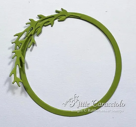 How To Make a Die Cut Spring Wreath Card - Kittie Kraft