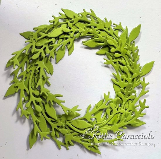 How To Make a Die Cut Spring Wreath Card - Kittie Kraft